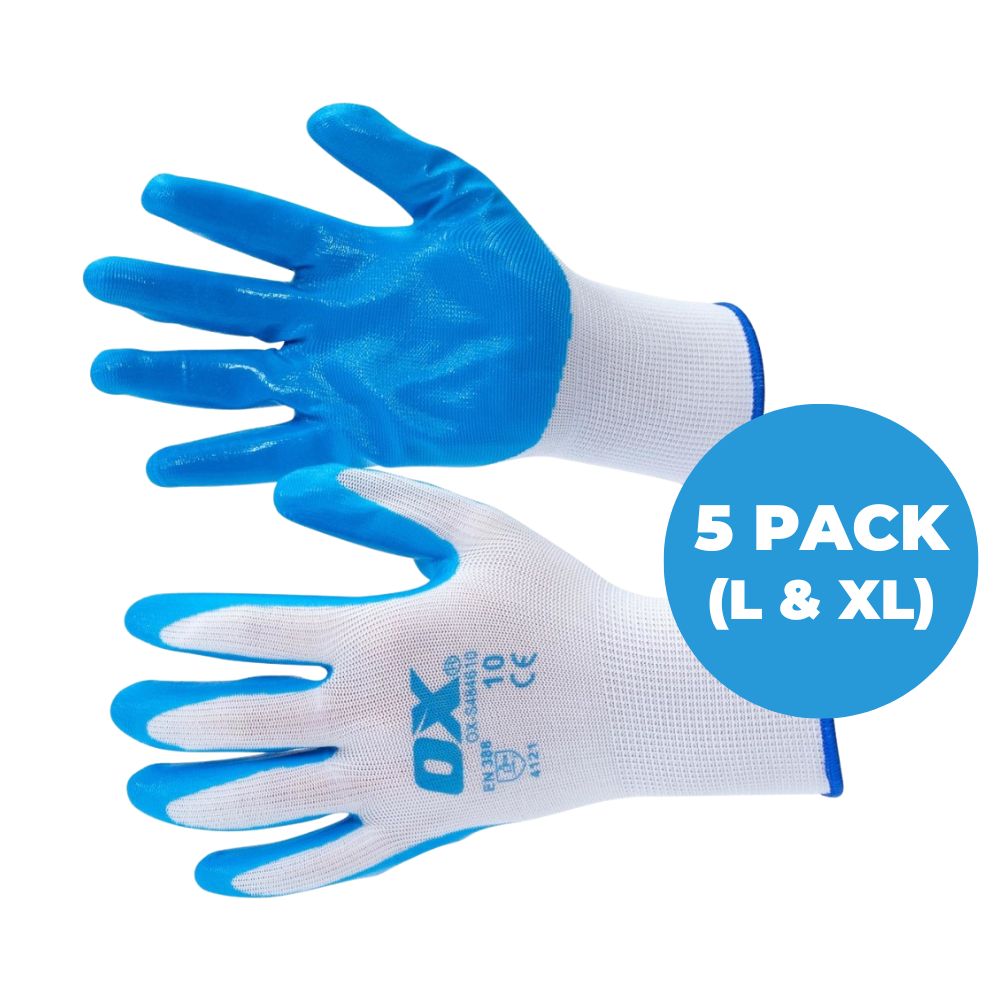 OX Nitrile Gloves XL (5 Pack) - Technique Tools
